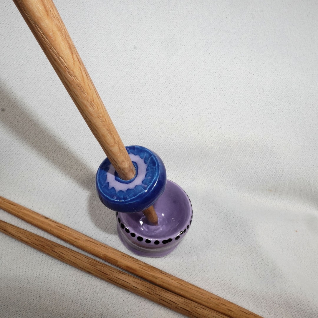 Neolithic Form Spindle Set With a Stoneware Whorl & Three Hardwood ...