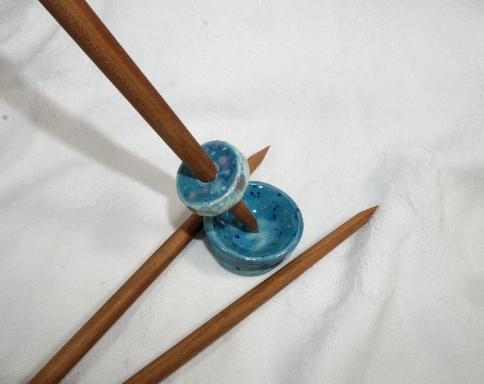 Neolithic Form Spindle Set With a Stoneware Whorl & Three Spindle ...