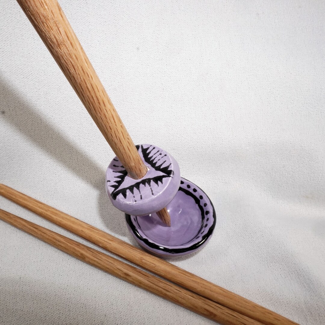 Neolithic Form Spindle Set With a Stoneware Whorl & Three Hardwood ...