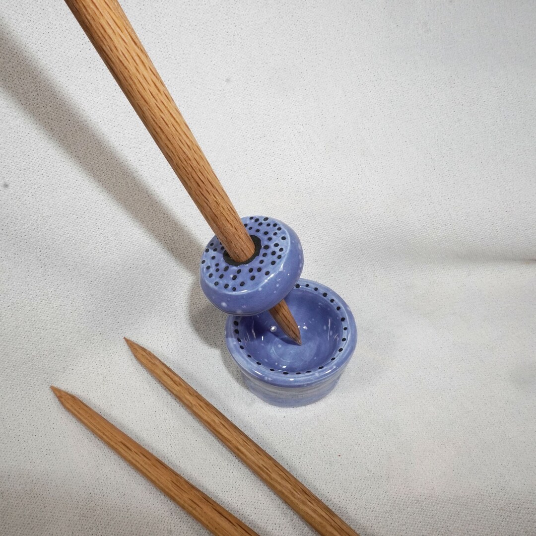 Neolithic Form Spindle Set With a Stoneware Whorl & Three Hardwood ...