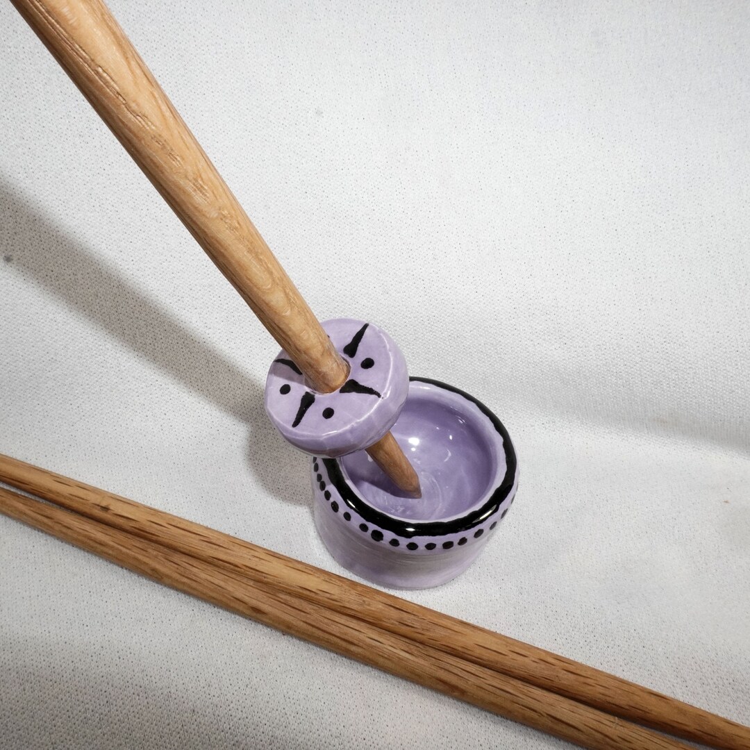 Neolithic Form Spindle Set With a Stoneware Whorl & Three Hardwood ...