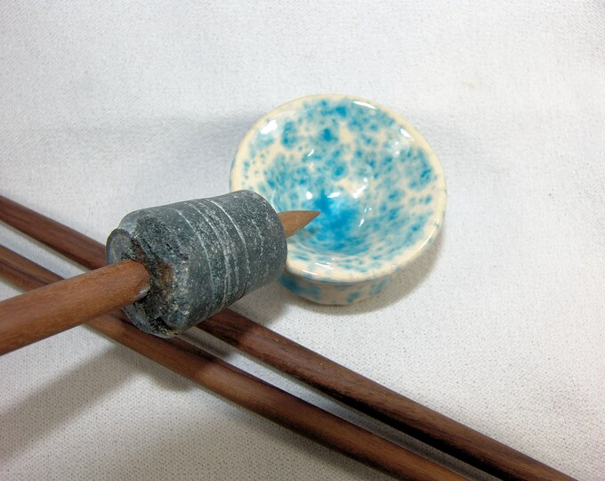 Greenland Norse Form Spindle With a Soapstone Whorl & Three Wild Black ...