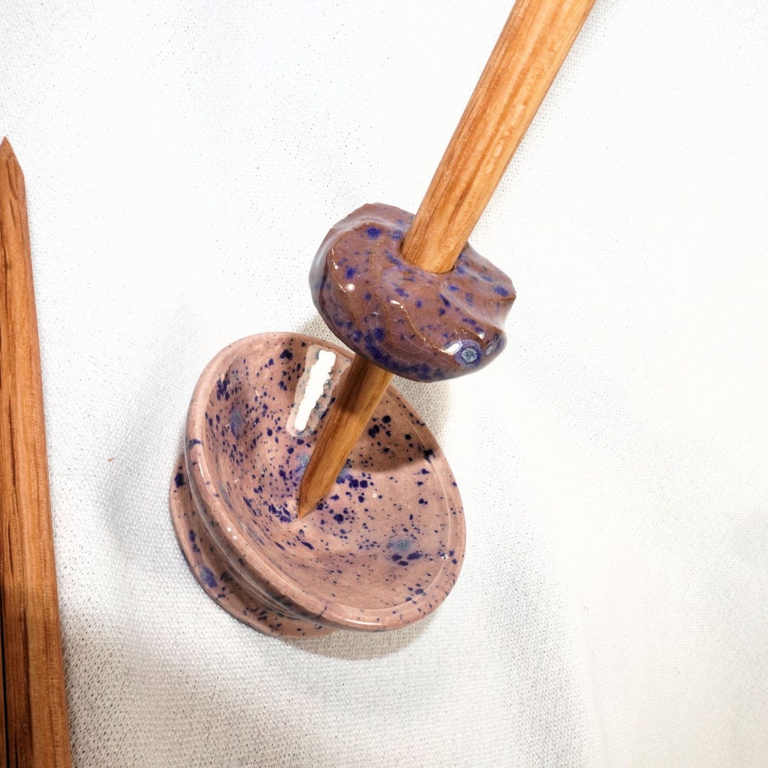 Chalcolithic Form Spindle Set With a Stoneware Whorl & Three Hardwood ...