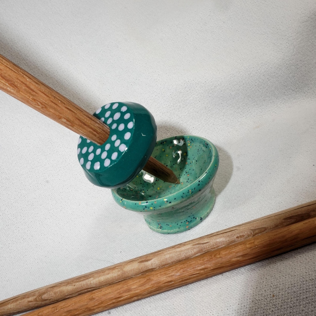 Neolithic Form Spindle Set With a Stoneware Whorl & Three Hardwood ...