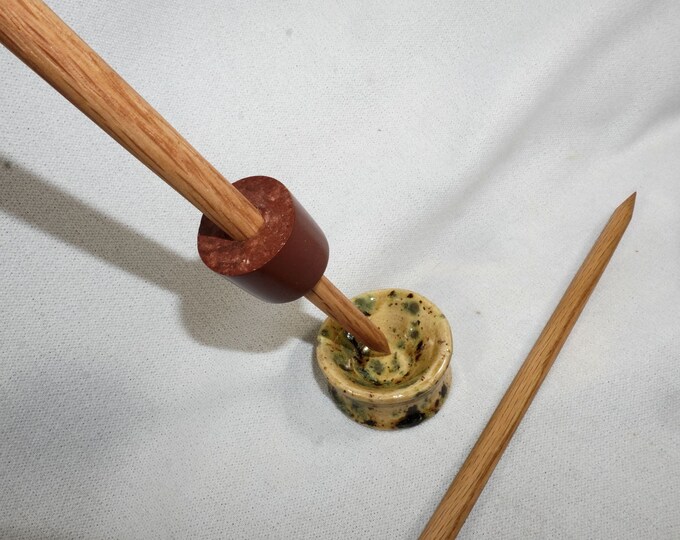 Oseberg Form Spindle Set With a 3cm Catlinite Whorl & Two Hardwood ...