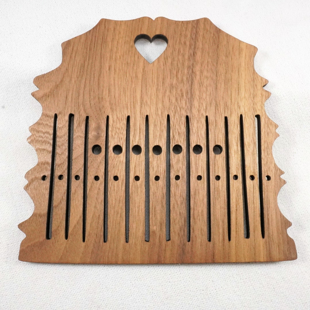 Antique Pattern Scandinavian Double Hole Band or Tape Weaving Heddle ...