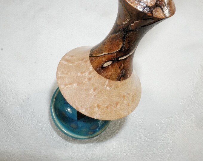 Tibetan Support Spindle With a Black Walnut Shaft and Spalted Worm ...