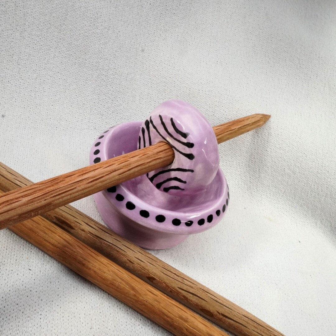 Neolithic Form Spindle Set With a Stoneware Whorl & Three Hardwood ...
