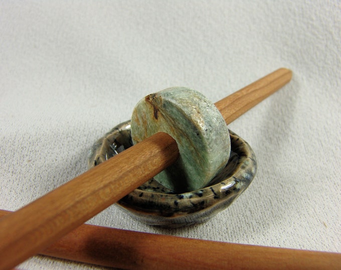 Greenland Norse Form Spindle With a Soapstone Whorl & Three Wild Black ...