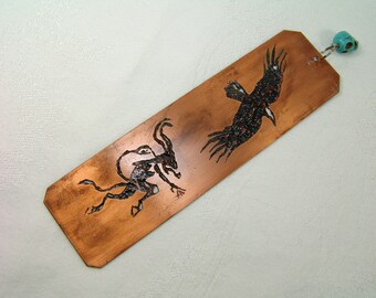 Copper Bookmark... Krampus and the Bones - Etsy