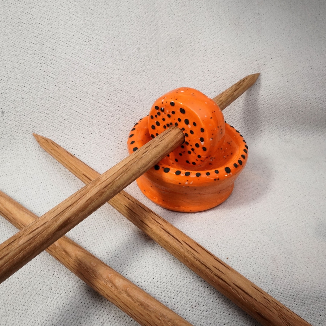 Neolithic Form Spindle Set With a Stoneware Whorl & Three Hardwood ...