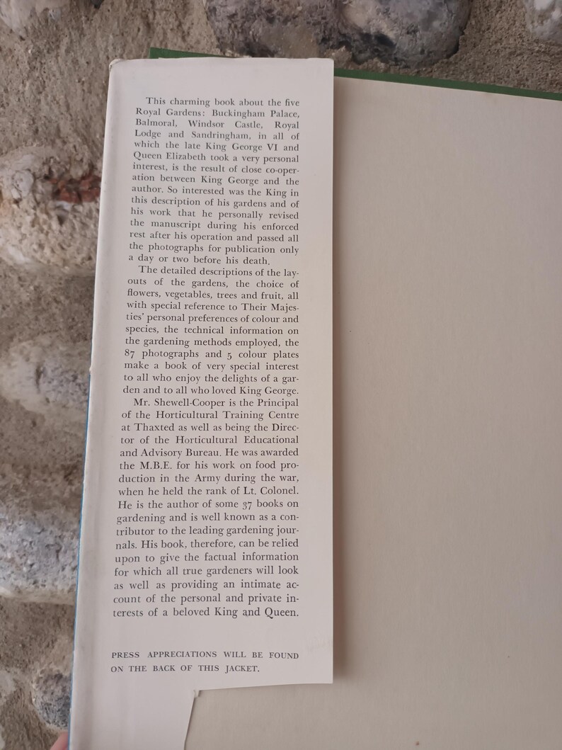 Vintage Royal Garden Book: King George VI & Queen Elizabeth, 1952 - Etsy