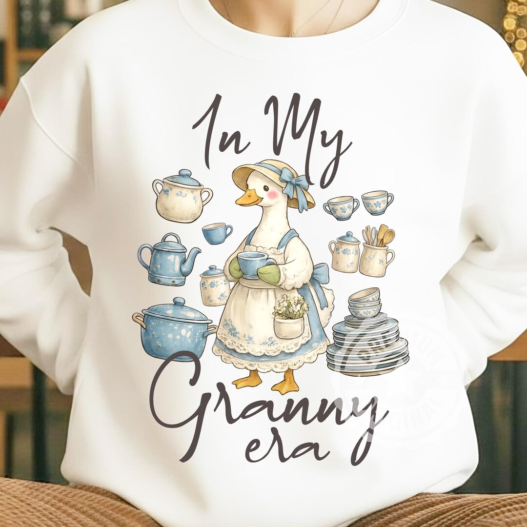 In My Granny Era PNG | Grandma Core Goose Shirt PNG | Vintage ...