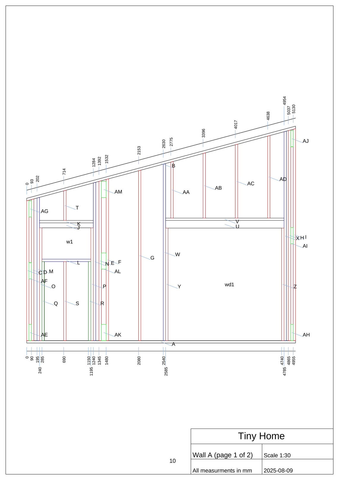 Tiny Home Framing Plans: Complete Timber Layout & Cut List (digital PDF ...