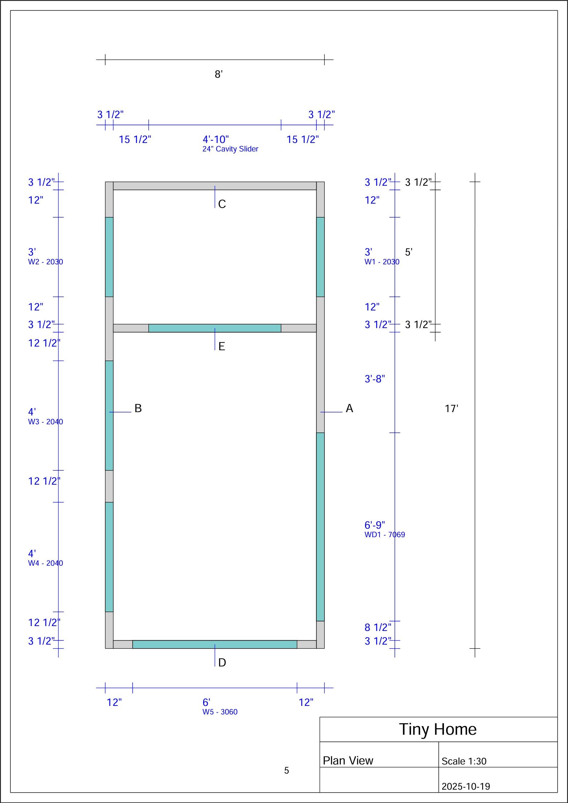 Tiny Home Framing Plans: Complete Timber Layout & Cut List (digital PDF ...
