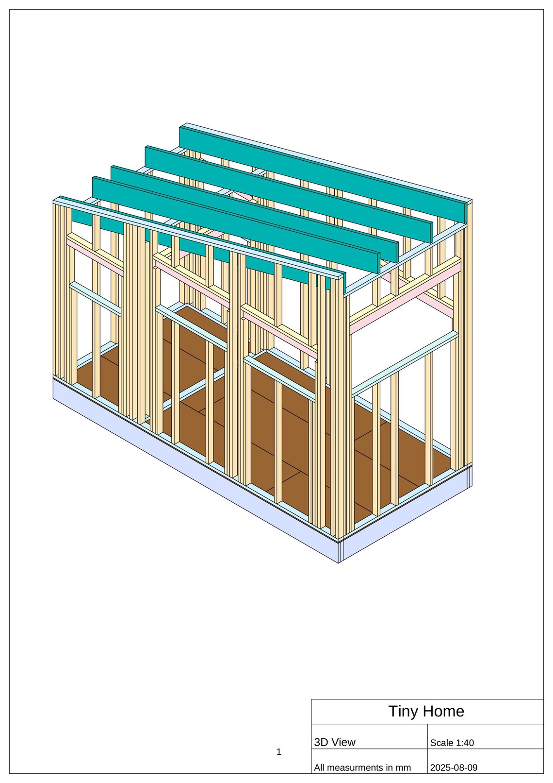 Tiny Home Framing Plans: Complete Timber Layout & Cut List (digital PDF ...