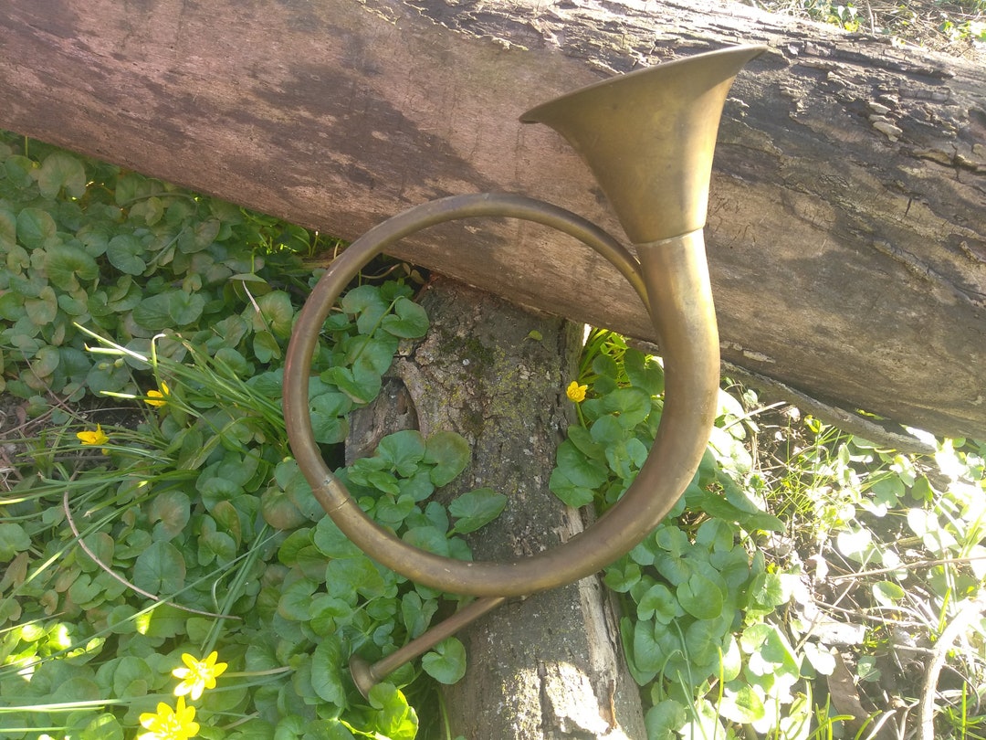Decorative 14 Brass Loop French Horn//rustic Holiday Door Decor Wreath ...