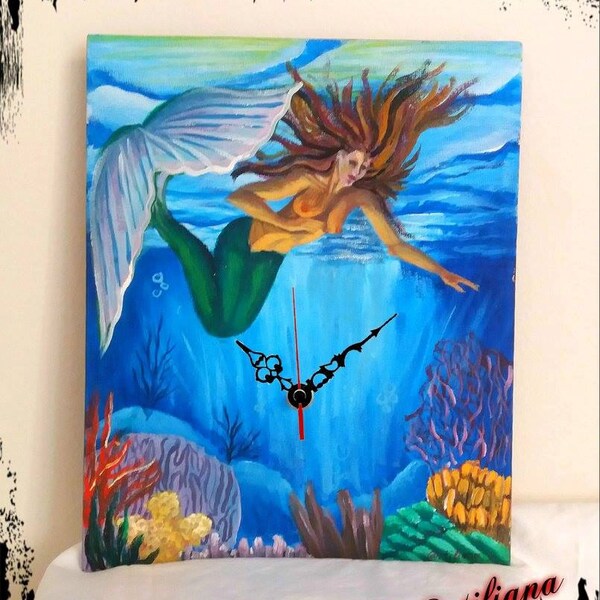 Mermaid Wall Clock - Etsy
