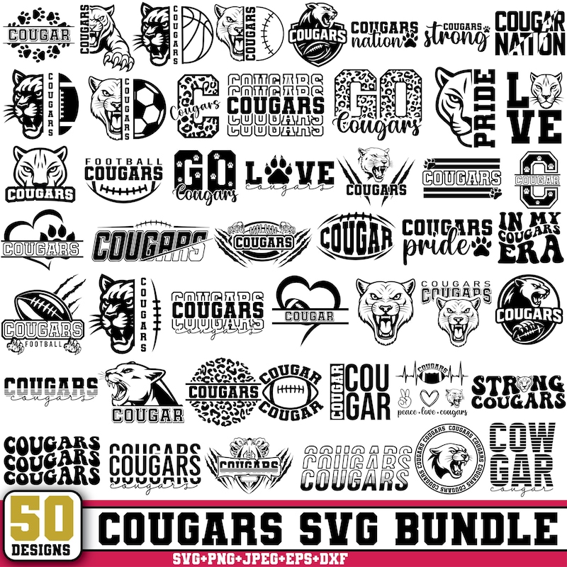 Cougar Cheer Designs - Etsy