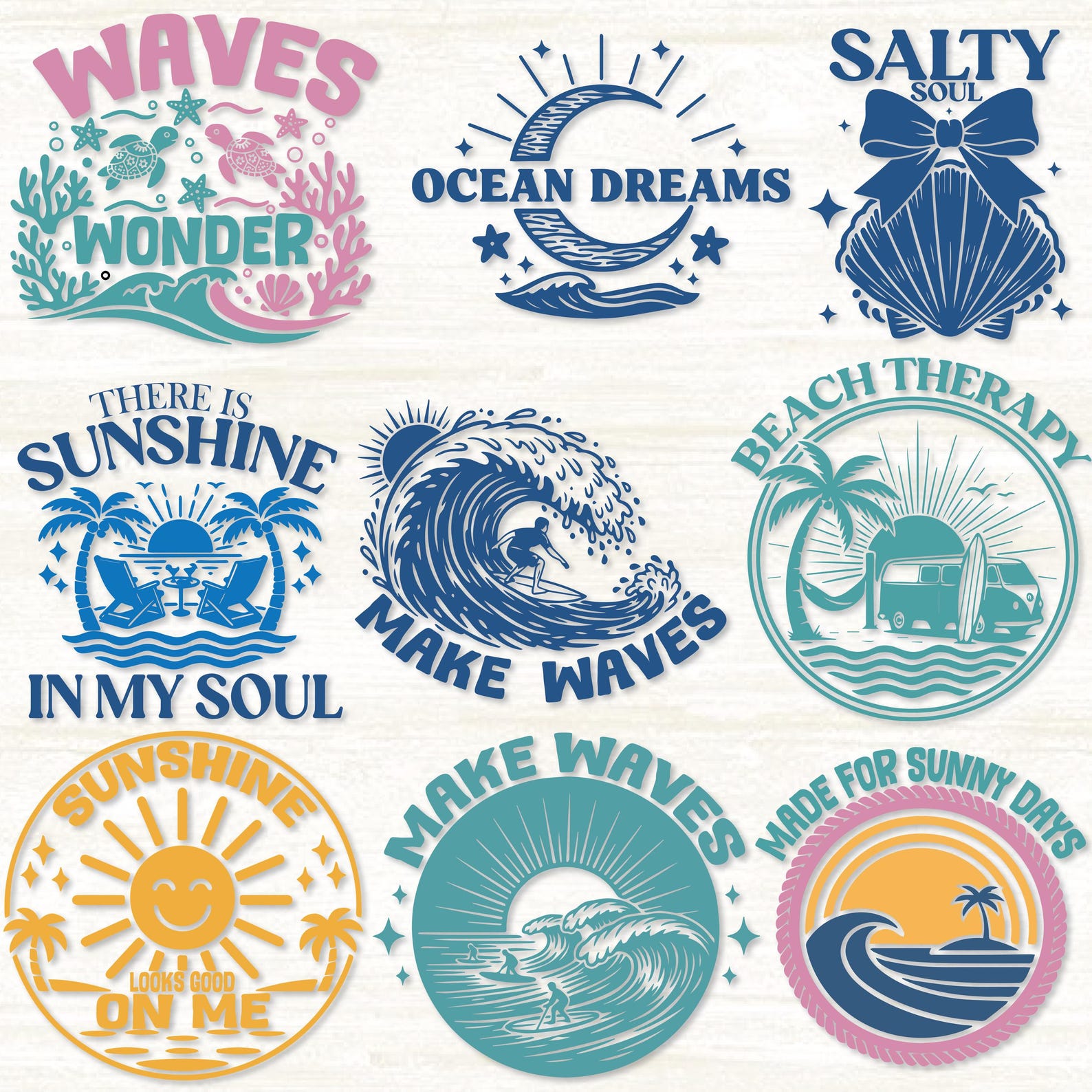 SVG de verano, SVG retro de verano, SVG de playa, SVG de lago, SVG ...