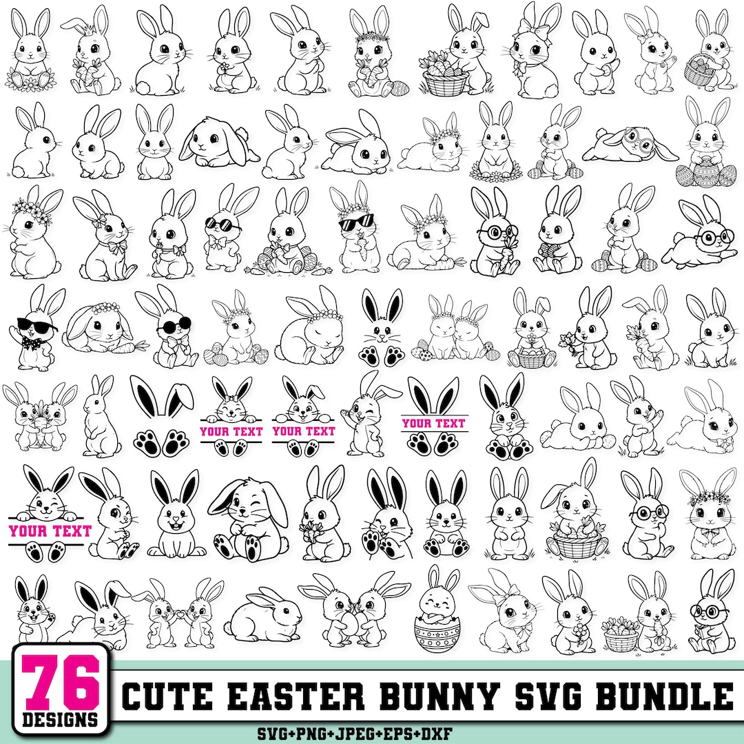 Coniglietto svg, coniglietto carino svg, coniglietto pasquale svg ...