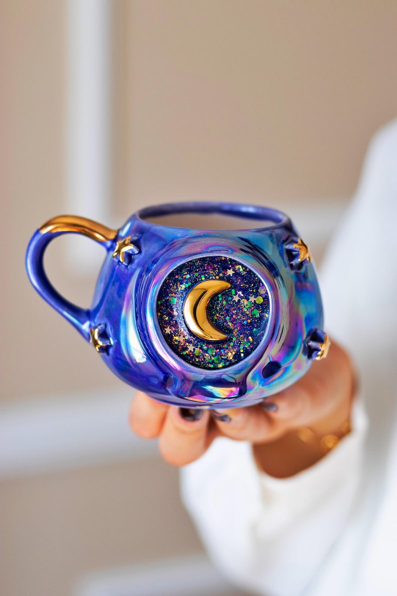 Magic Moon Mug/espresso Mug/pottery/moon Mug/ceramic Mug/handmade Mug ...