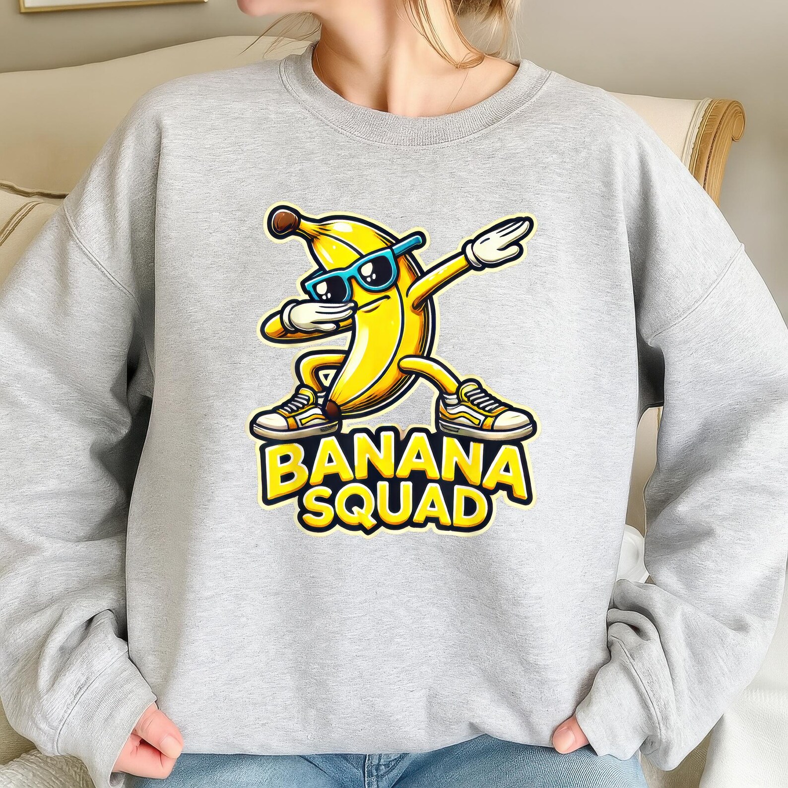 Banana Squad Png, Funny Cartoon Fruit Sublimation Design, Cool Dabbing ...