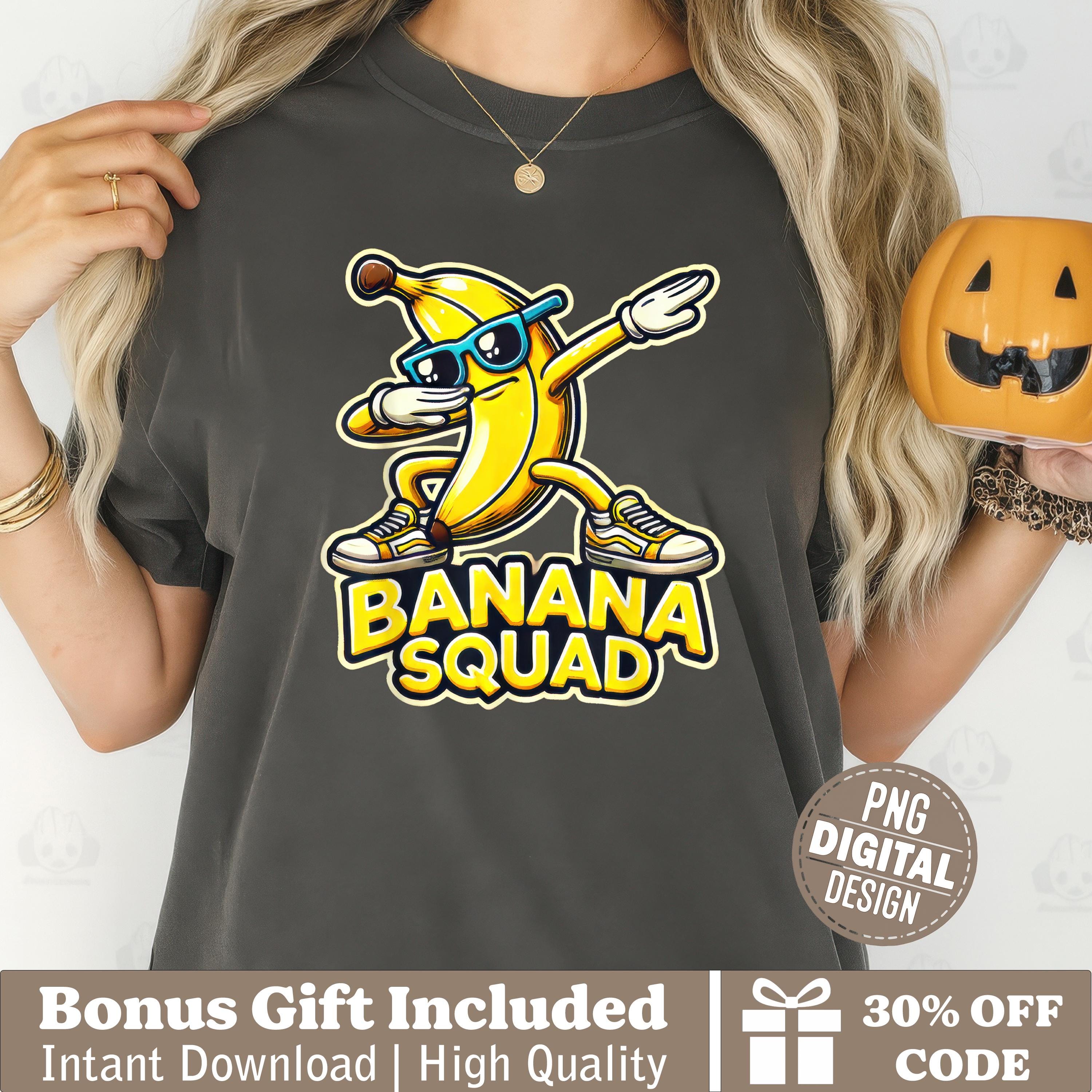 Banana Squad Png, Funny Cartoon Fruit Sublimation Design, Cool Dabbing ...