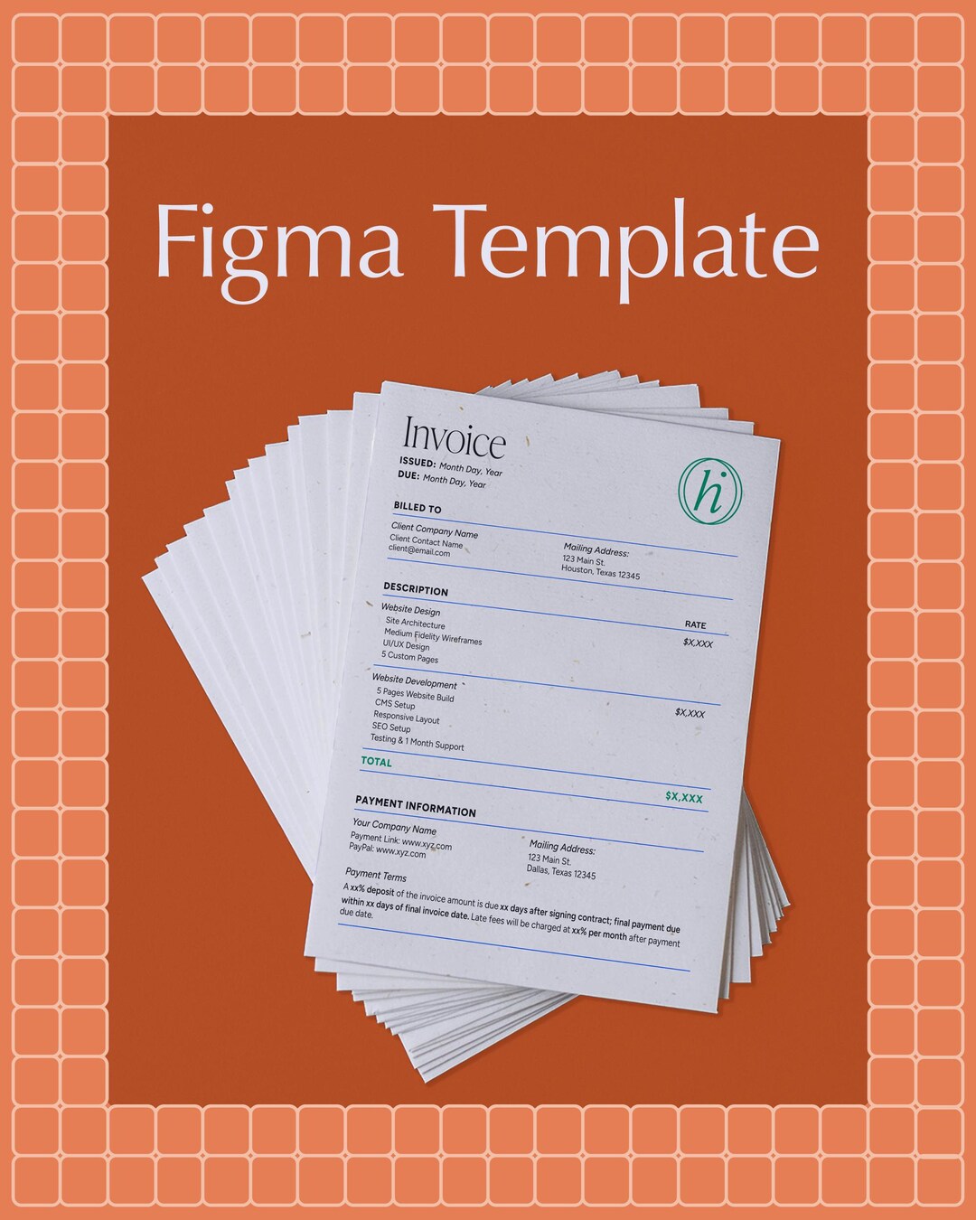 Figma Invoice Template – Customizable Business Invoice for Freelancers ...