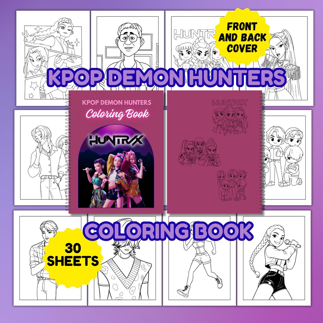 K-pop Demon Hunters Coloring Book | Anime Coloring | Kpop Coloring ...