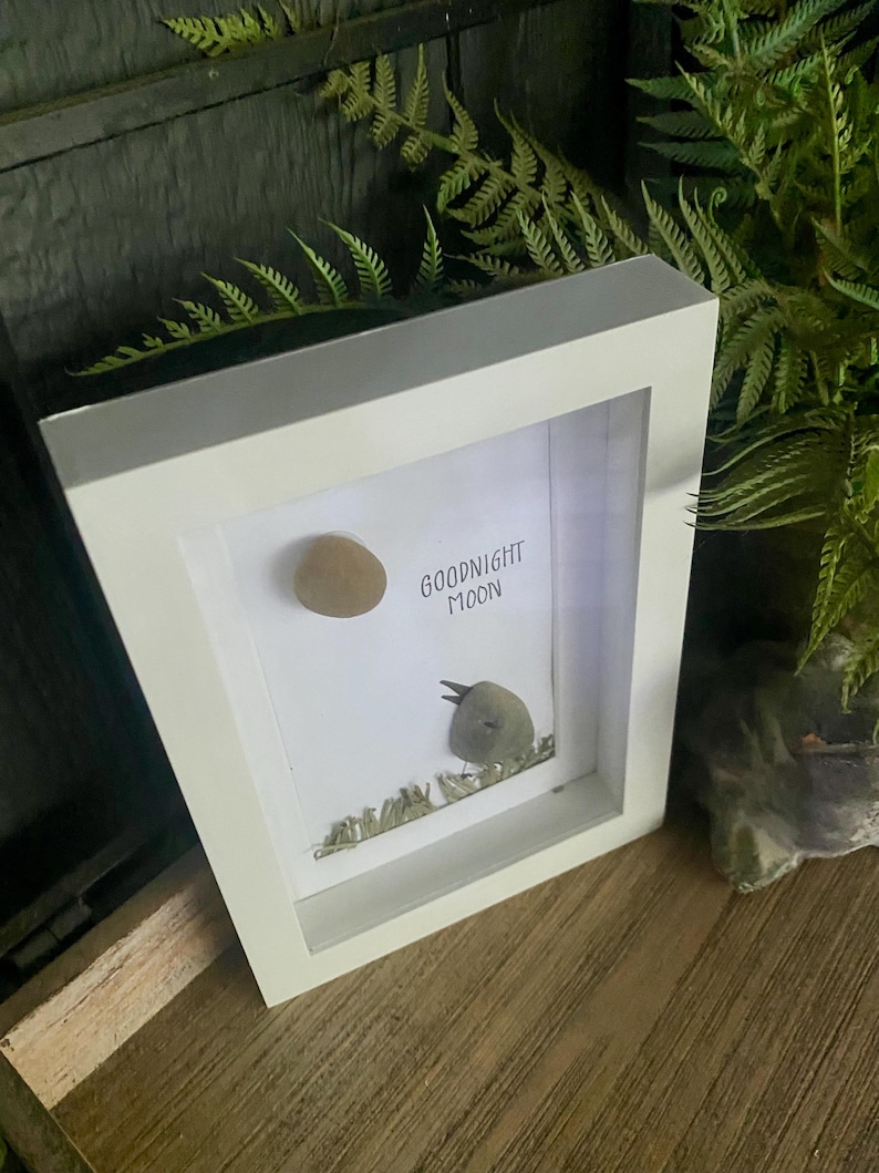 Pebble Goodnight Moon Shadow Box Art: Wren Nursery Decor - Etsy