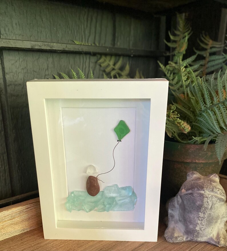 Sea Glass Kite Shadow Box Art, Nursery Decor, 5x7 - Etsy