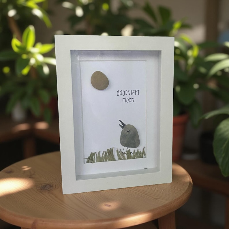 Pebble Goodnight Moon Shadow Box Art: Wren Nursery Decor - Etsy
