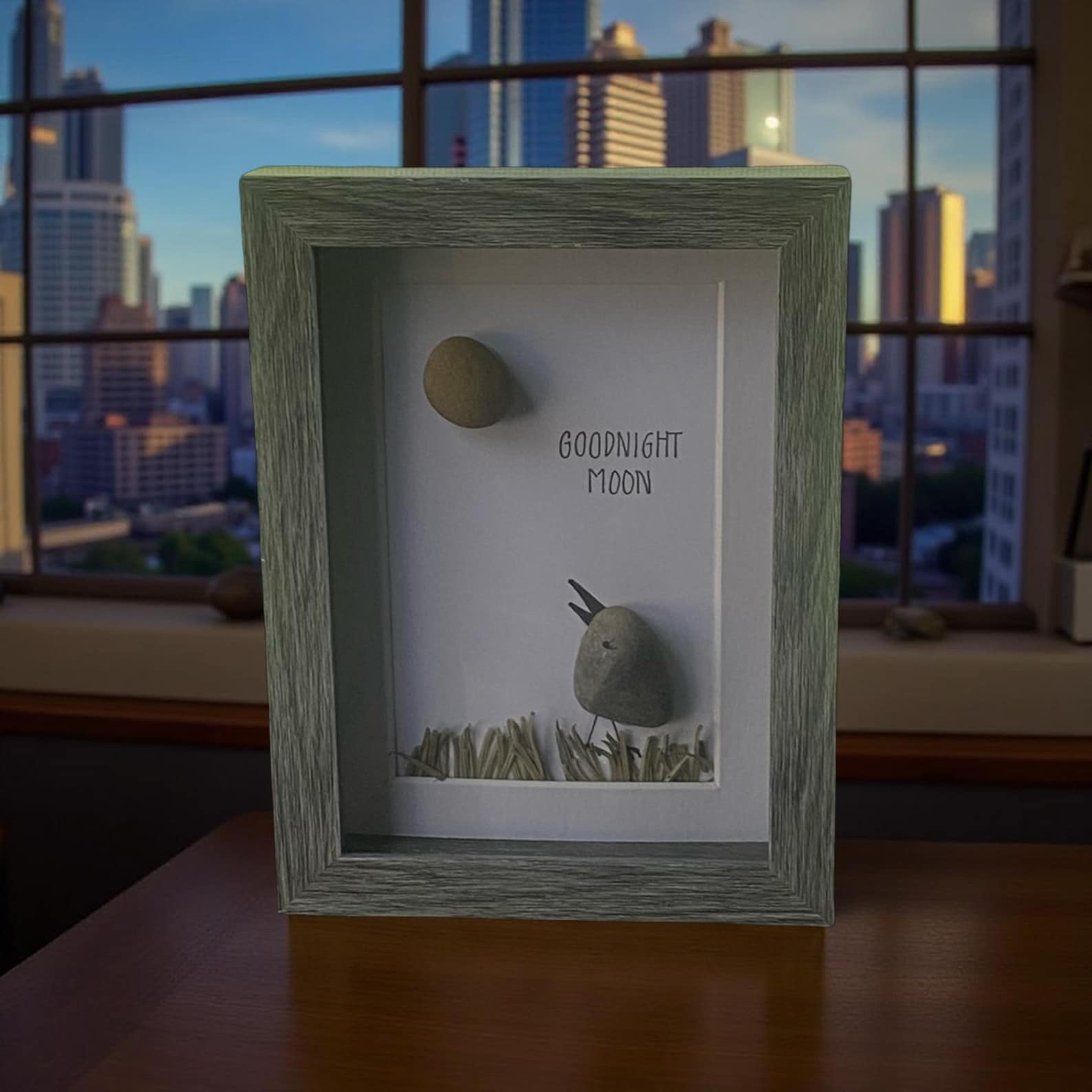 Pebble Goodnight Moon Shadow Box Art: Wren Nursery Decor - Etsy