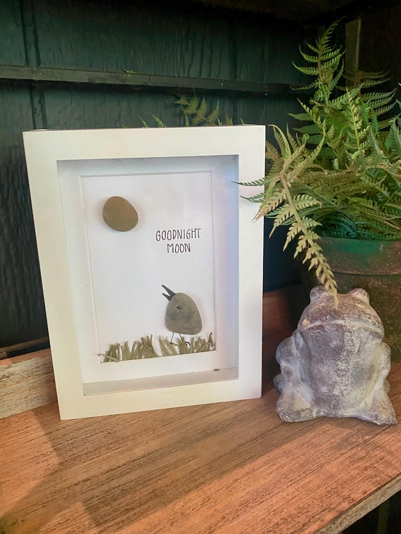Pebble Goodnight Moon Shadow Box Art: Wren Nursery Decor - Etsy