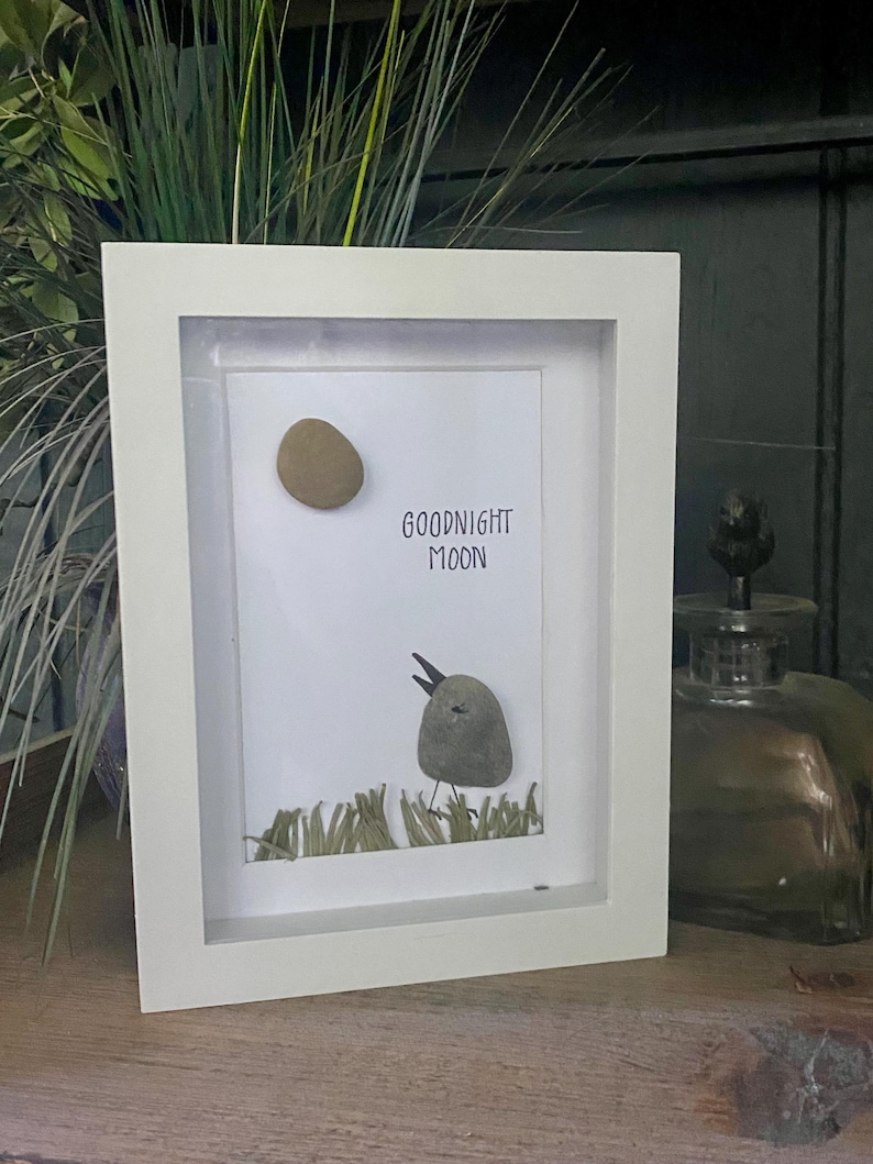 Pebble Goodnight Moon Shadow Box Art: Wren Nursery Decor - Etsy