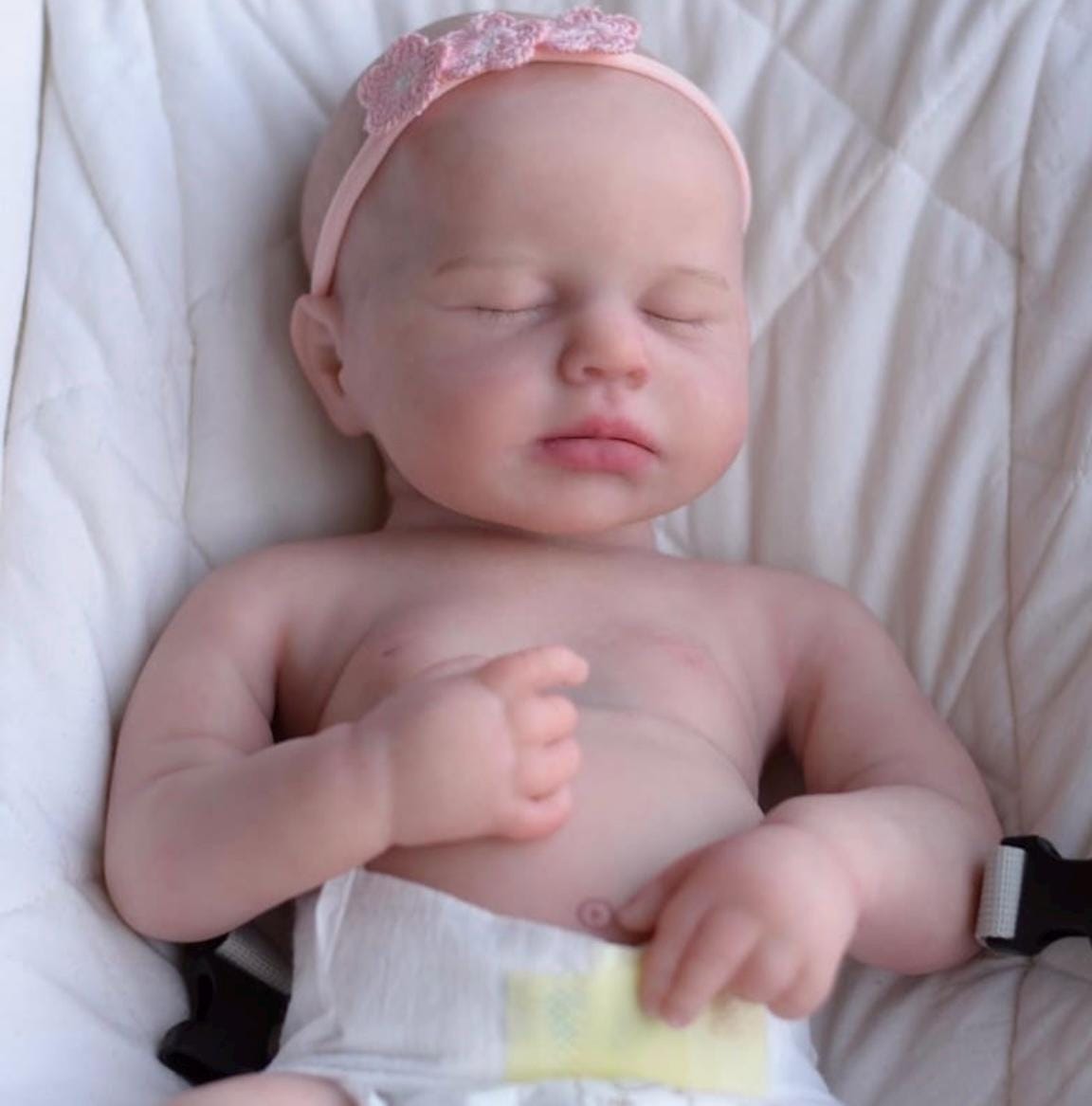 18" Silicone Reborn Baby Doll: Open Mouth, Bath-safe, Realistic Squishy ...