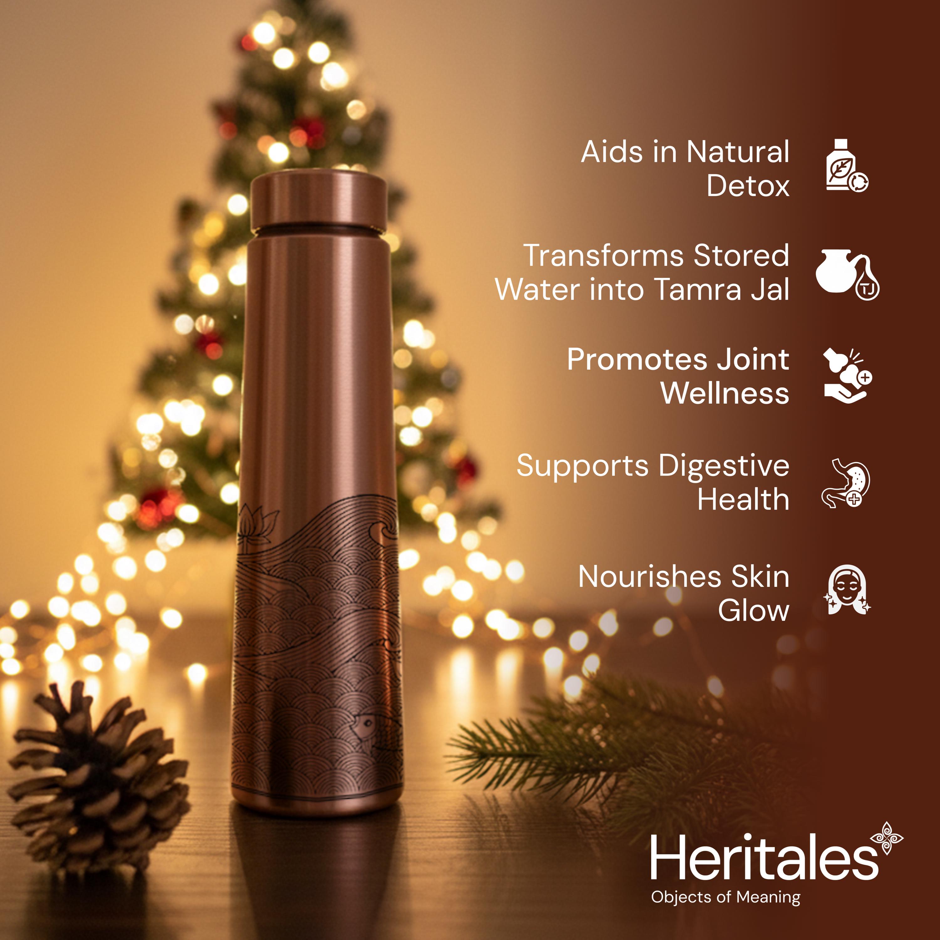 Copper Water Bottle: Ayurvedic Wellness | Handcrafted Copper Flask ...