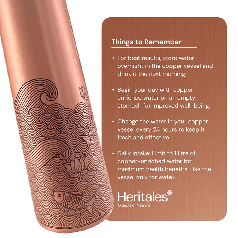 Copper Water Bottle: Ayurvedic Wellness | Handcrafted Copper Flask ...