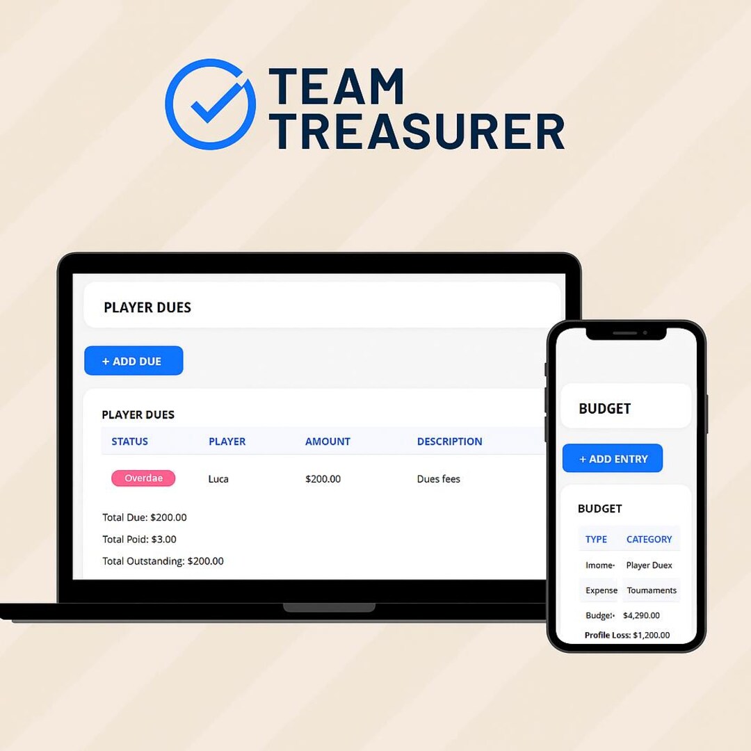 Team Treasurer App: Sports Team Budget & Finance Tracker - Etsy