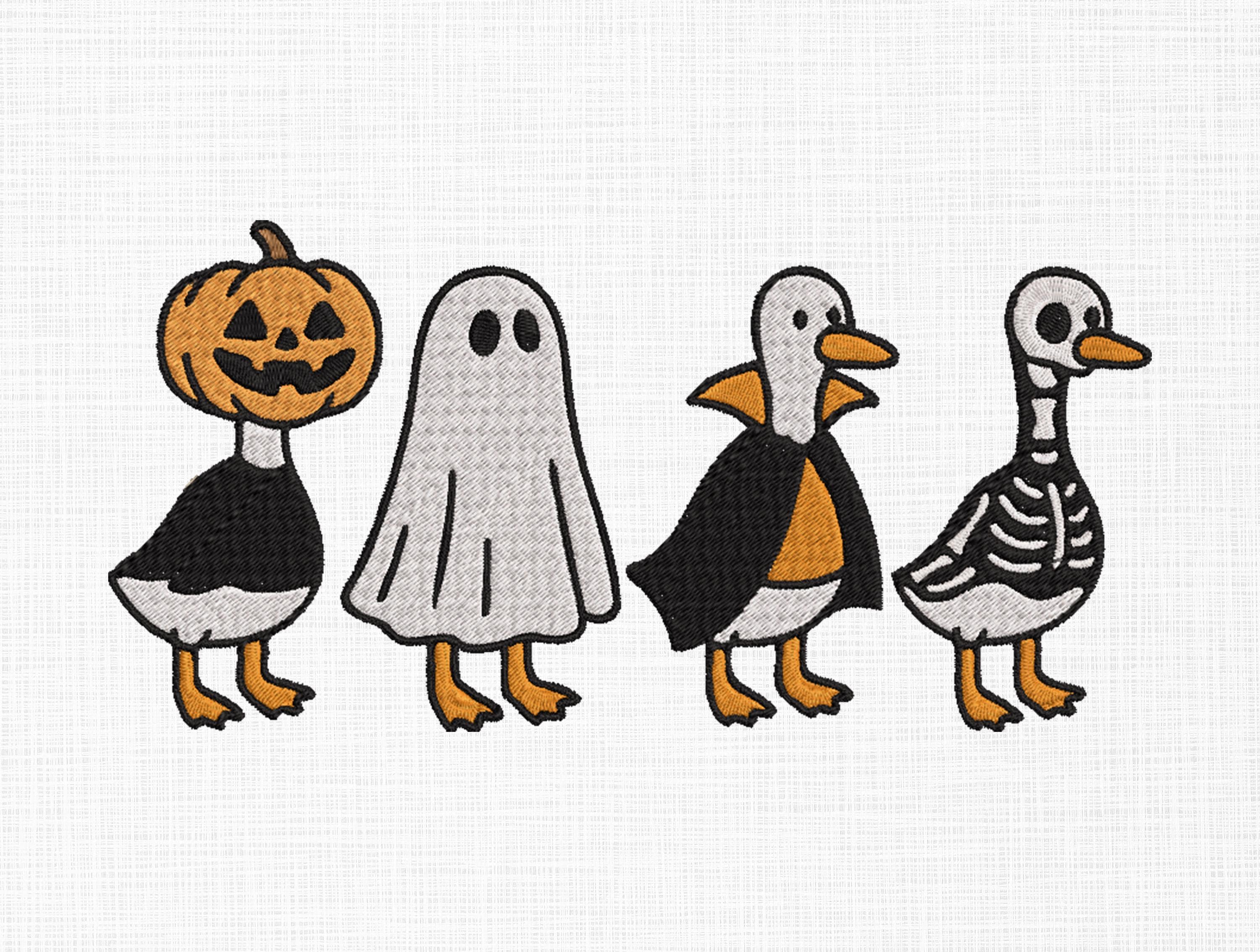 Halloween Goose Embroidery Design Set: Spooky Costumes (digital ...