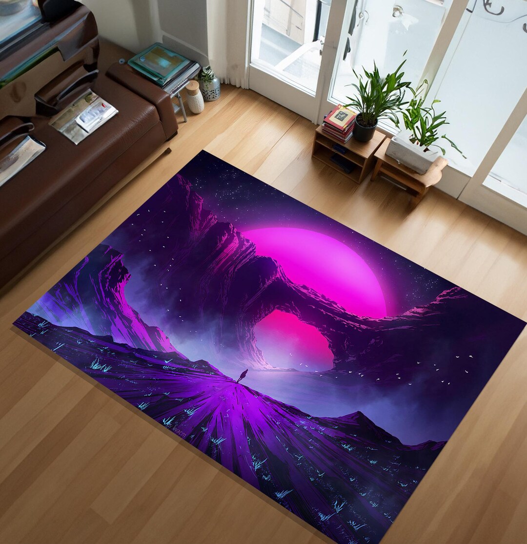 Futuristic Galaxy Rug: Sci-fi Cosmic Art Carpet - Etsy