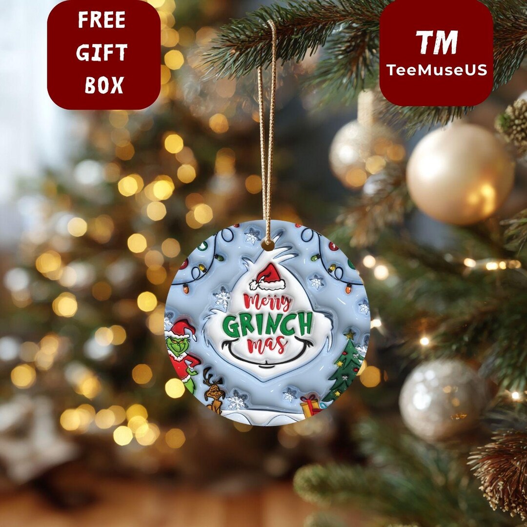 Merry Grinchmas Script Ornament – Funny Grinch Holiday Decoration - Etsy