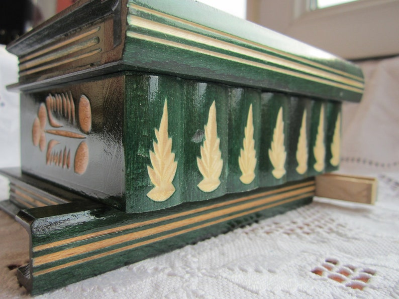 Wooden Puzzle Box With Hidden Compartment Mirror Key and Lock - Etsy