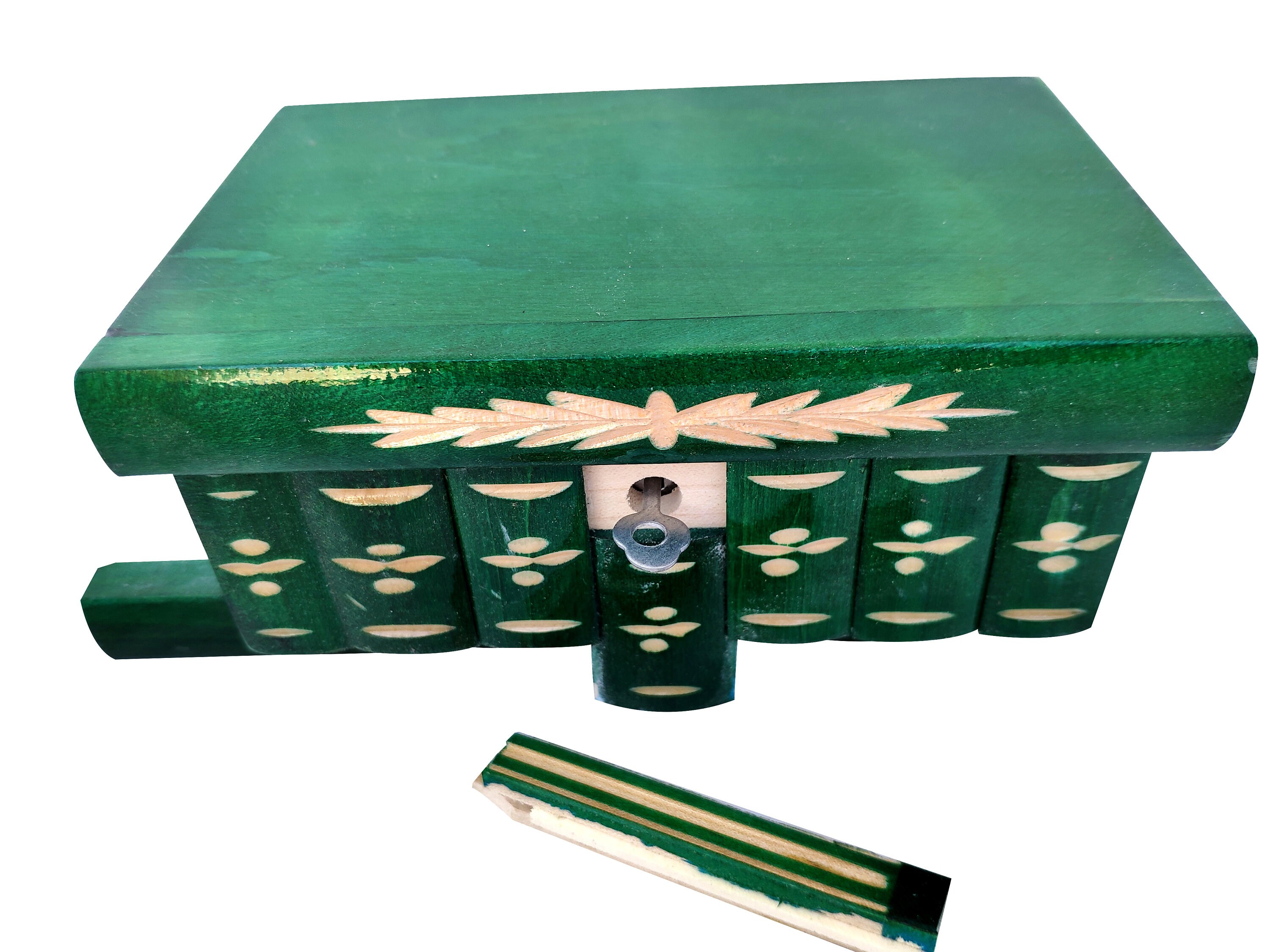 East European Puzzle-jewelry Wooden Box Case With Secret | Etsy