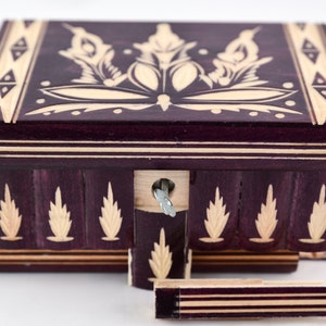 Magic Tricks Illusion Puzzle Box Case Hungary Carved Wooden - Etsy