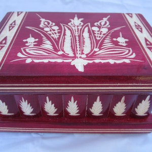 Vintage Wooden Puzzle Toy Lock Box W/ Secret Compartment Handmade ...