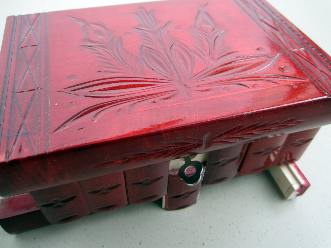 Mirrored Wooden Secret Puzzle Drawer Box Magic Fun Toy all - Etsy