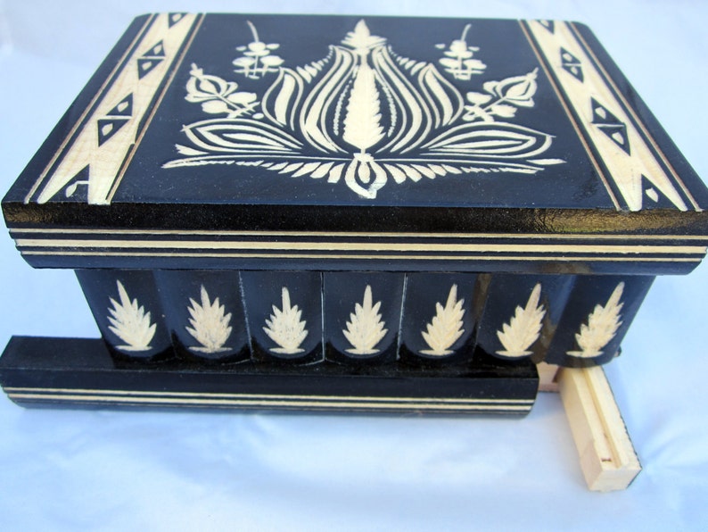 Wood Magic Brain Teaser Puzzle Toy Magic Box With Extra Secret - Etsy