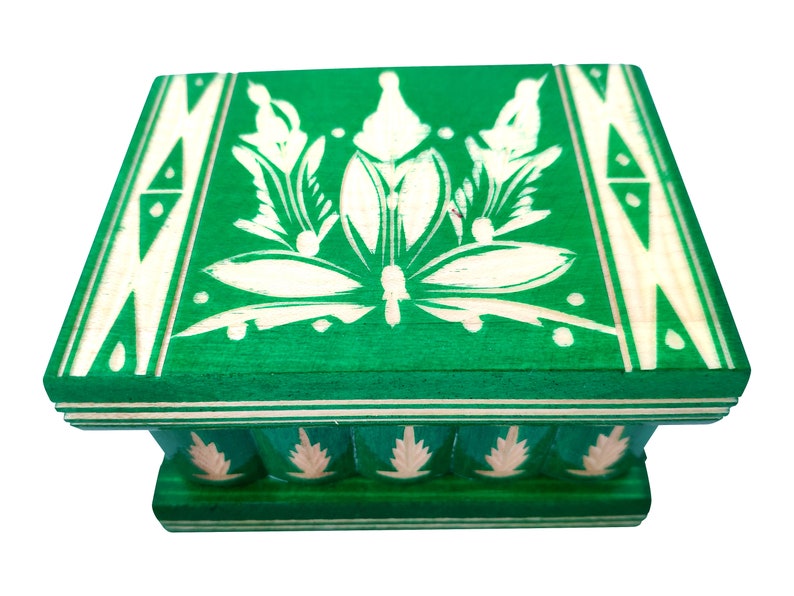 Small 4 Size green Puzzle Box Enigma Secret Discovery - Etsy